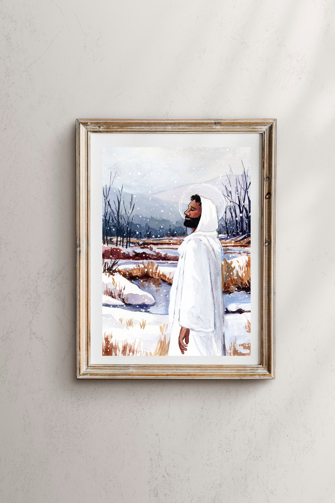 He is With Me in My Winters, Jesus in Winter, Jesus Christ Art, Jesus ...