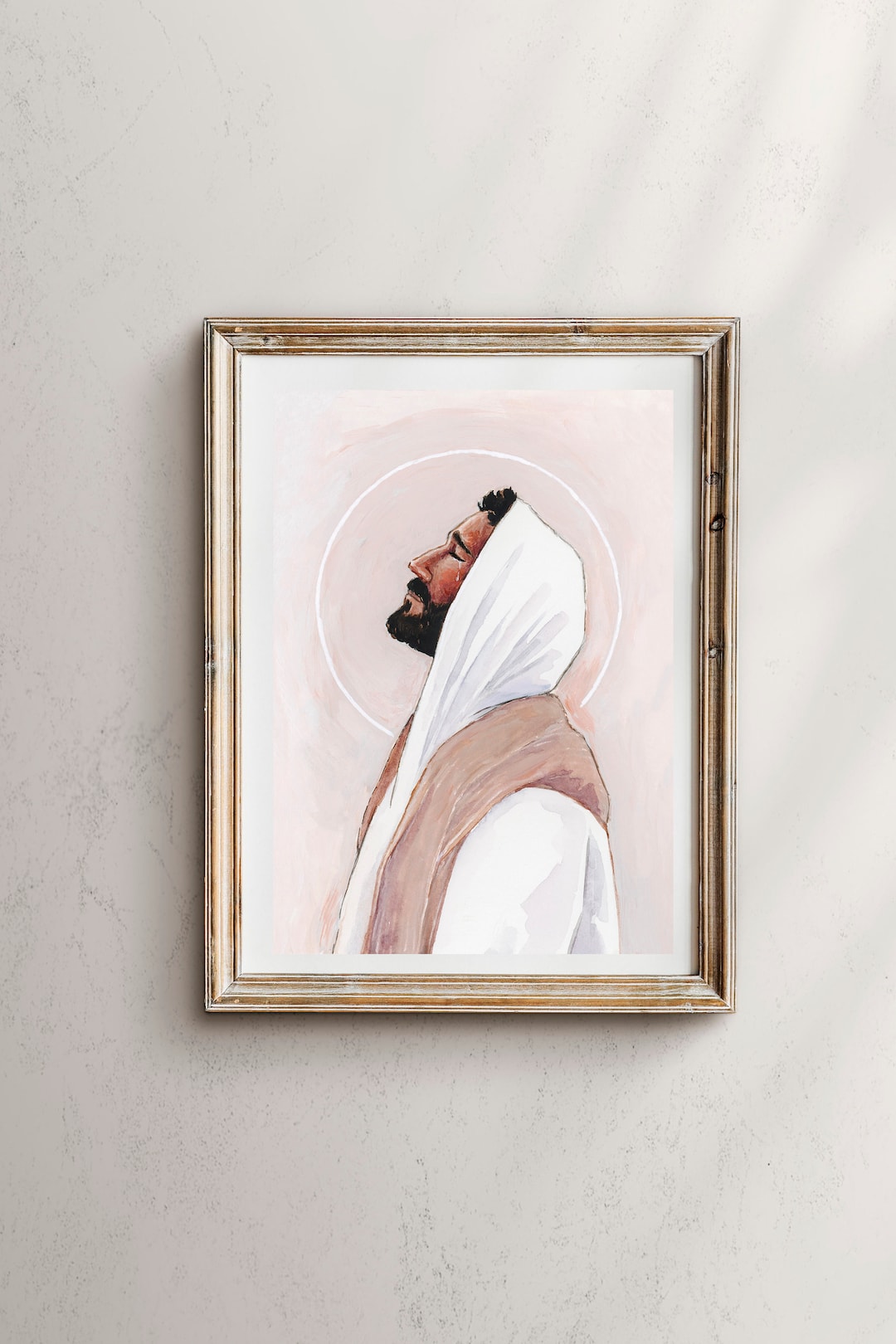 Jesus Christ Art Print: Emotional Prayer Painting - Etsy