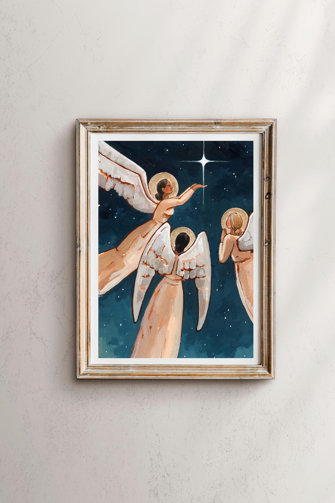 A Thrill of Hope, the New Star, Angels With the New Star, Christmas Art ...