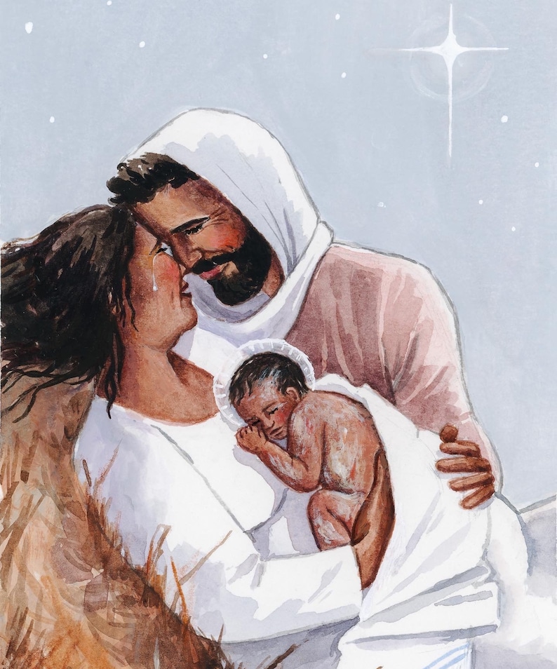 Deliverer Christ's Birth the Holy Family Baby Jesus - Etsy