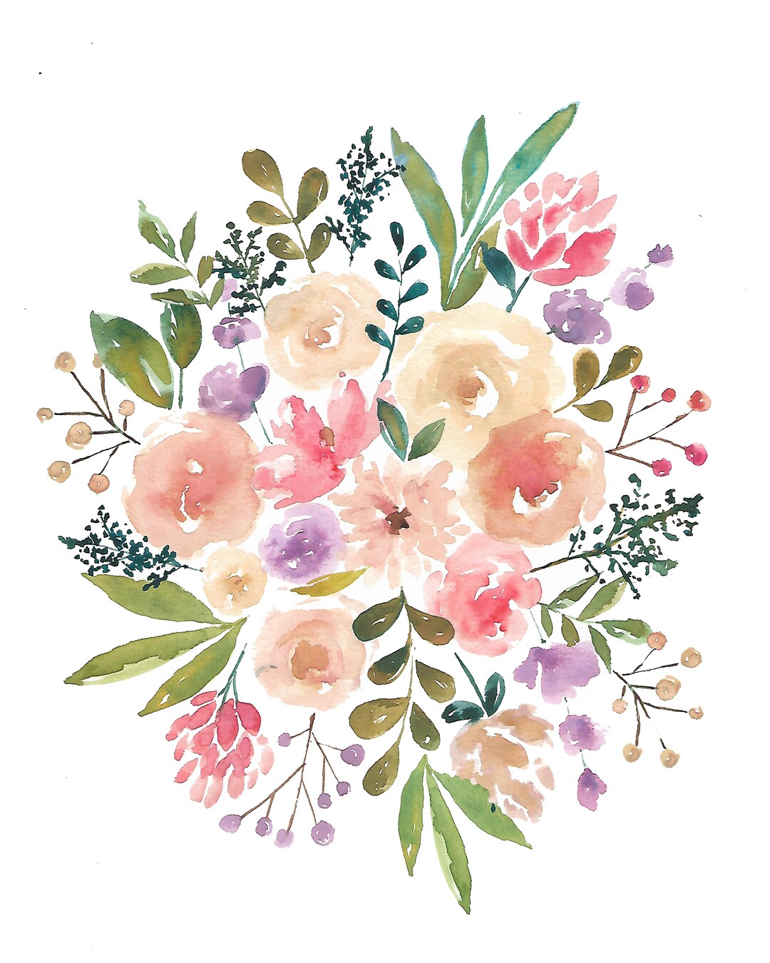Spring Flower Print - Etsy