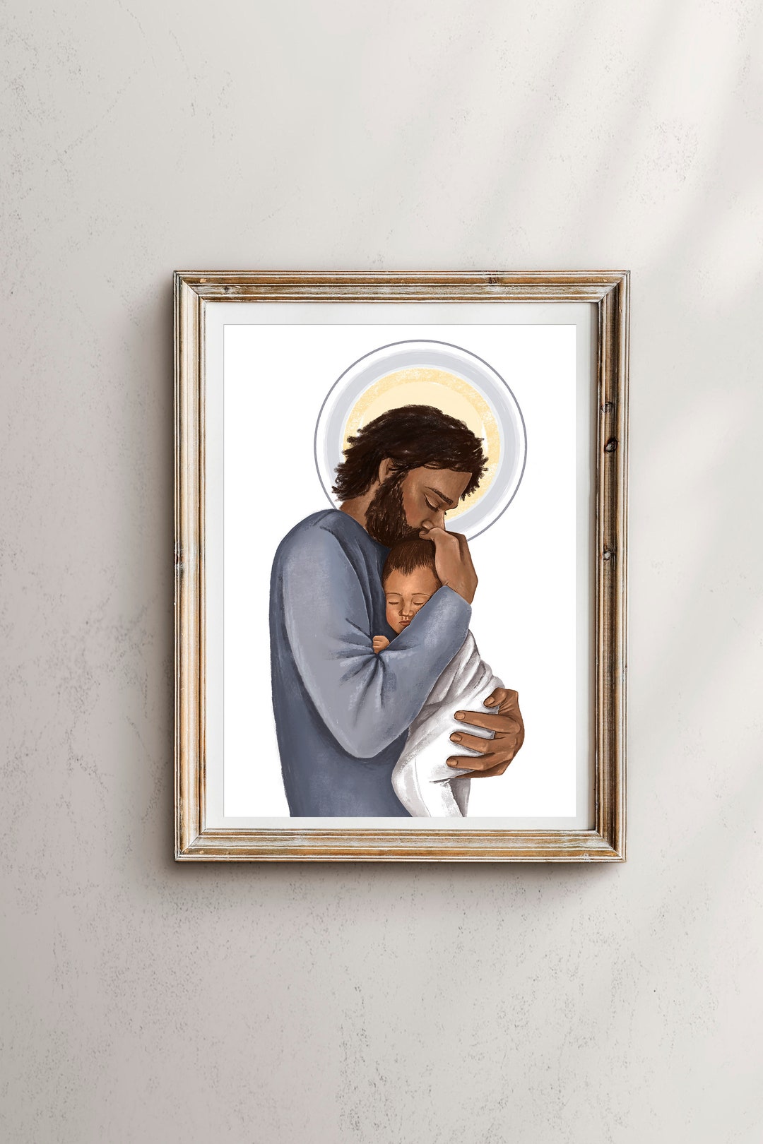 Jesus Christ and Baby Art Print: Religious Wall Decor - Etsy