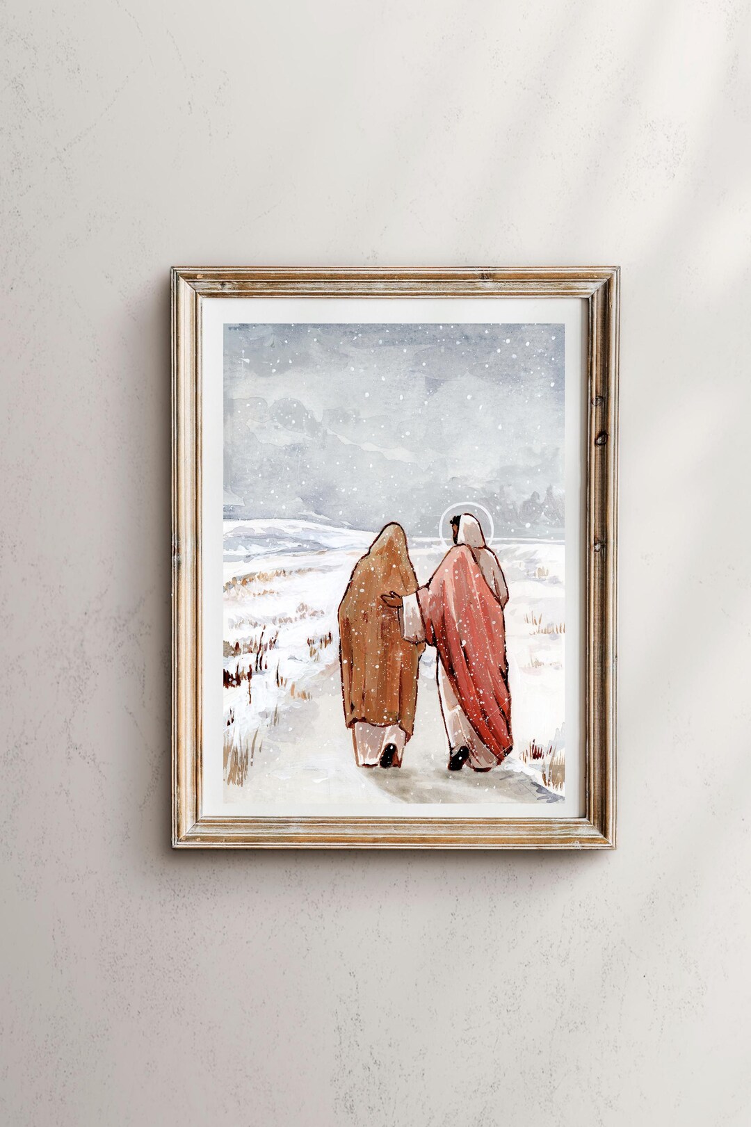 Emmanuel; God With Us, Christ Walking With Person, Christ in the Winter ...
