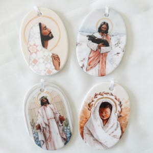 Jesus Christ Set Porcelain Ornaments, Christmas Ornaments, Jesus ...