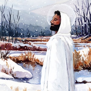He is With Me in My Winters, Jesus in Winter, Jesus Christ Art, Jesus ...