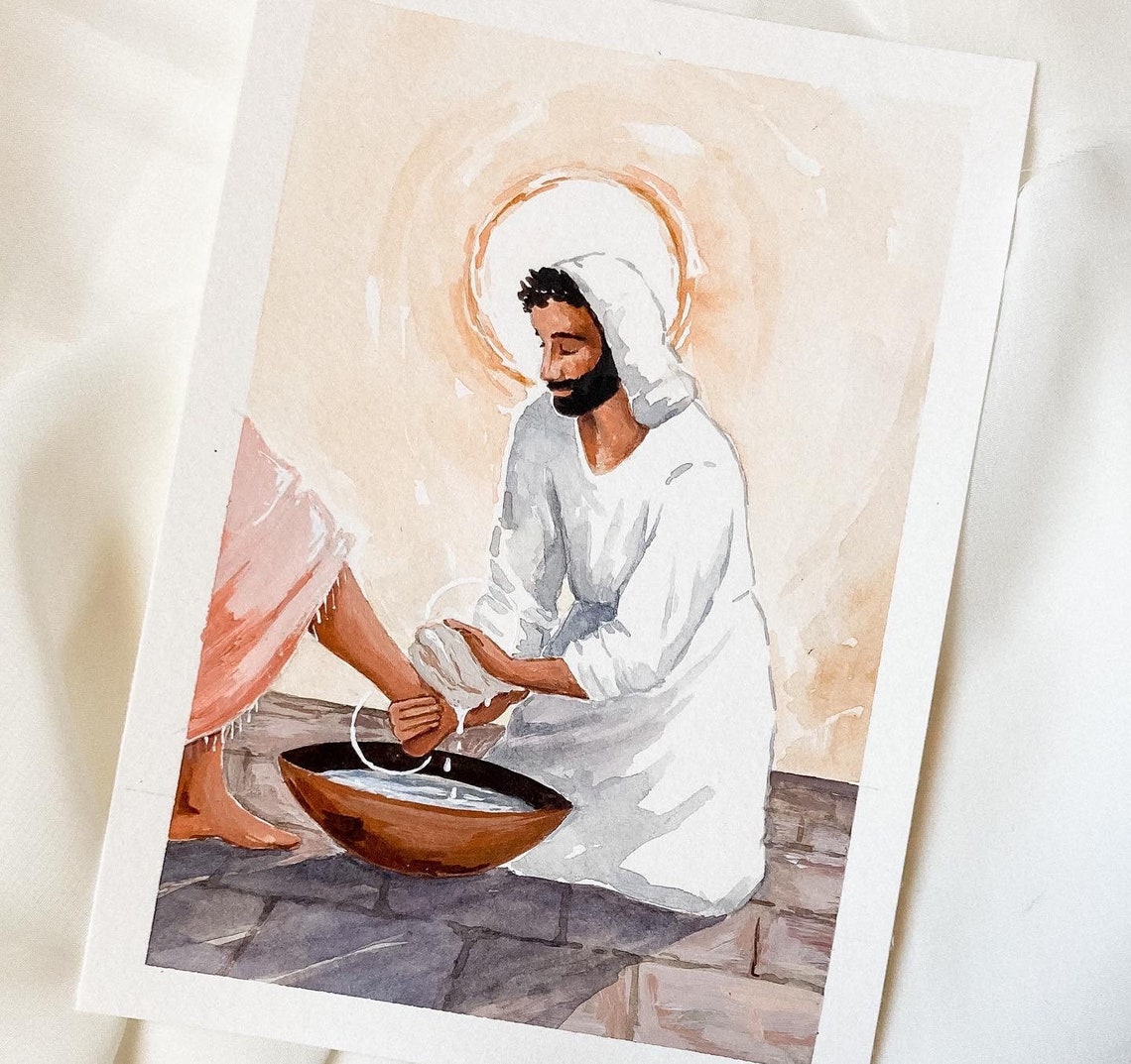 Christ Washing Disciples Feet Last Supper Jesus Christ Art - Etsy