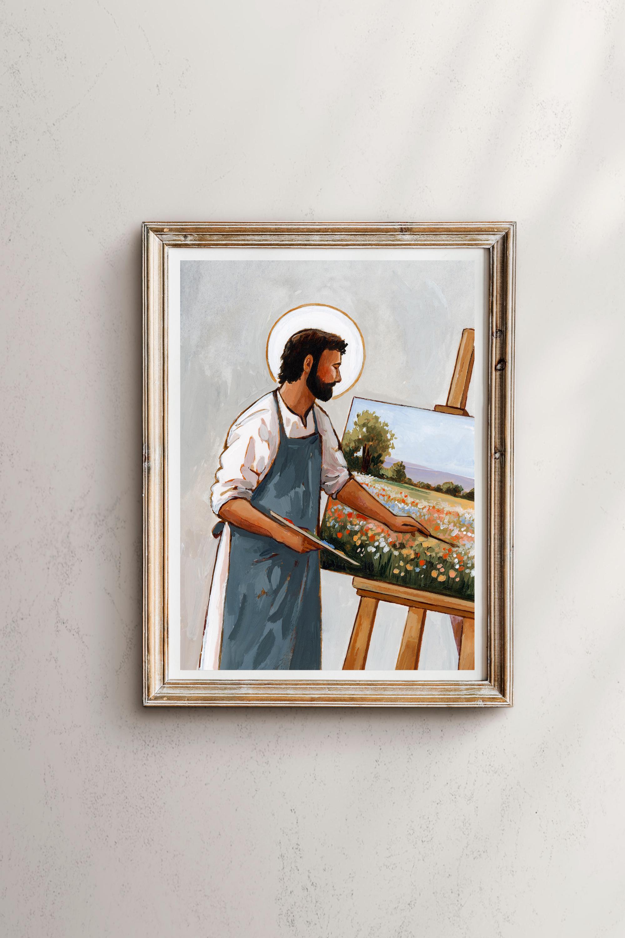 Jesus Christ Art Print: the Master Artist at Work - Etsy