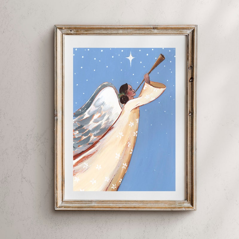 Christmas Angel Art - Etsy
