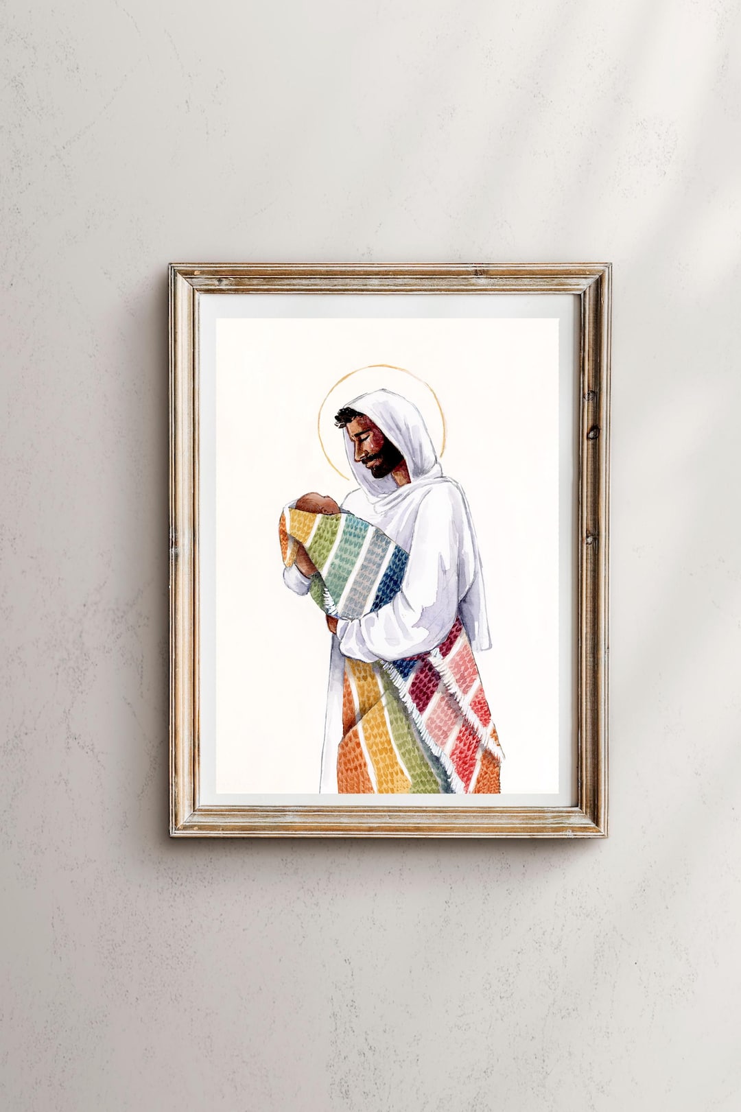 Jesus With Rainbow Baby, Little Rainbow, Rainbow Baby, Rainbow Baby Art ...
