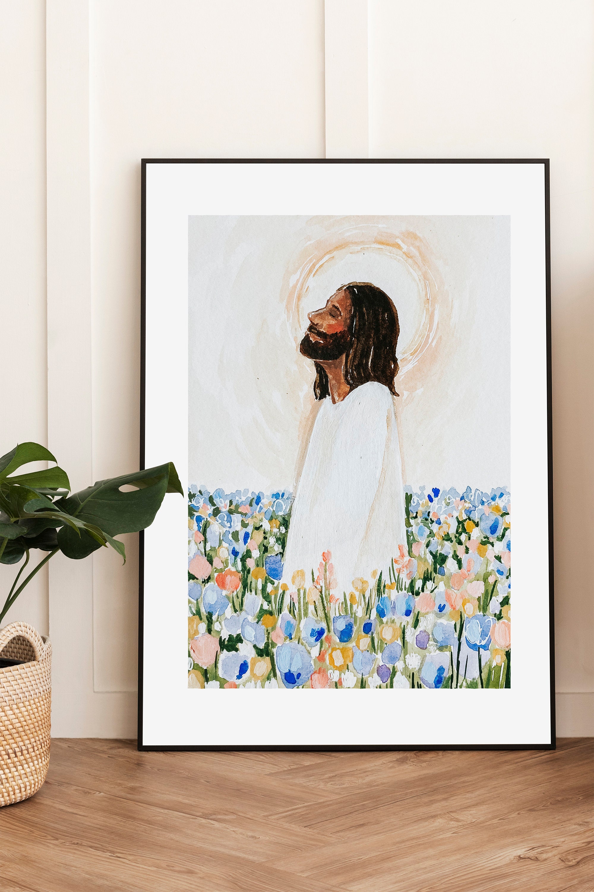 My Savior in Flowers Jesus Christ Art Jesus Christ Artwork - Etsy