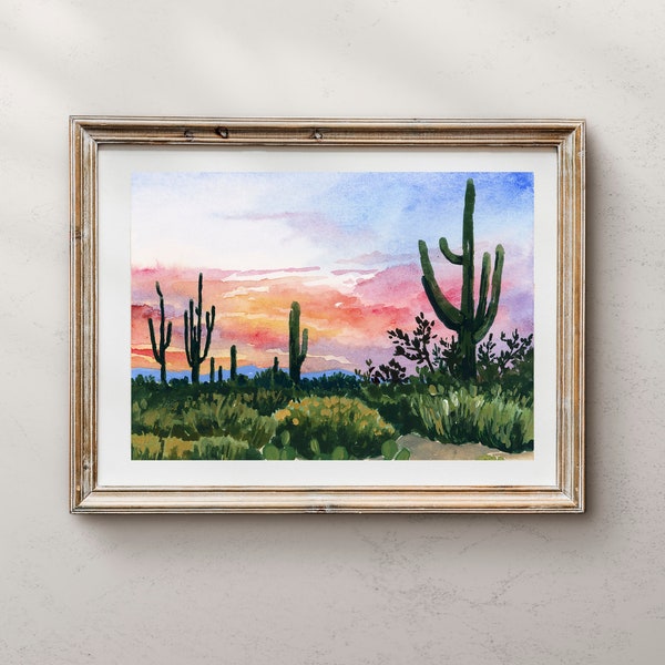 Saguaro Painting - Etsy
