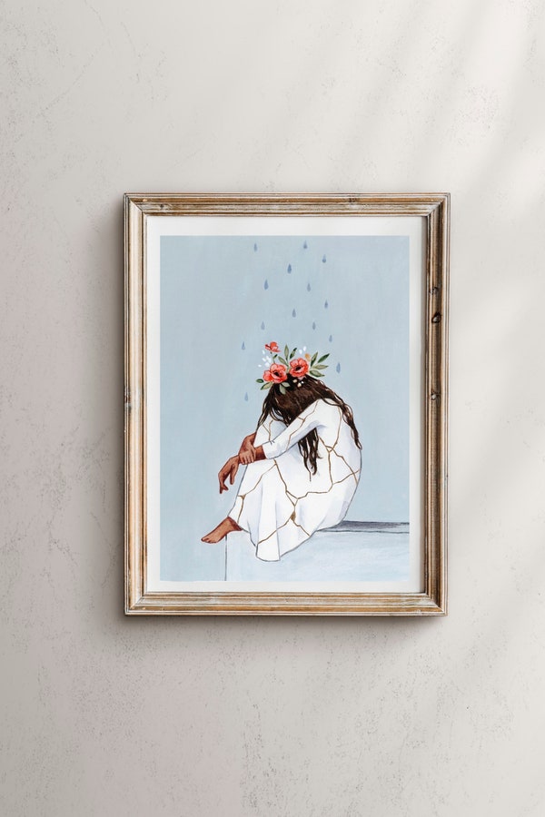 Christ and the Children Modern LDS Art Print, Minimalist Home Decor ...