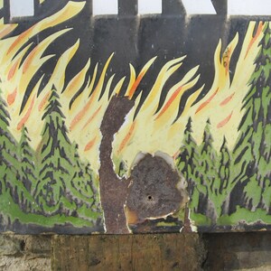 A Rare Old Enamel Warning Sign " Forestry Commission Take Care Do Not ...