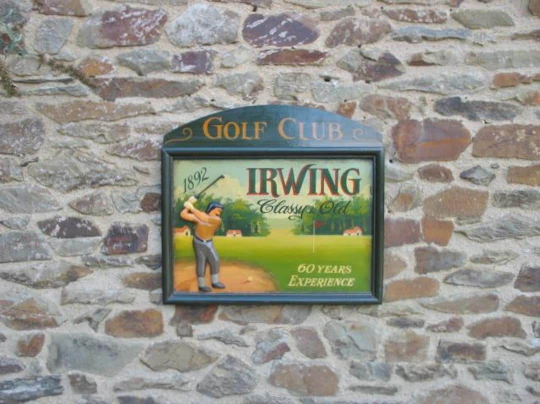 A Hand Painted Golf Club 3D Display Advertising Board - Etsy