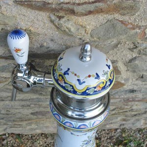 A Vintage French Decorative Ceramic and Chrome Beer Dispenser / Tap - Etsy