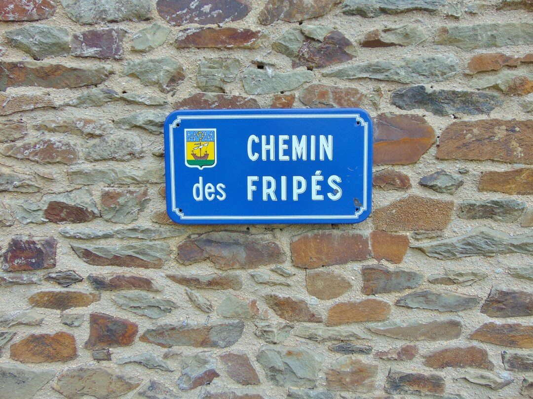 A Vintage French Blue and White Enamel Road Sign / Street Sign " Chemin ...