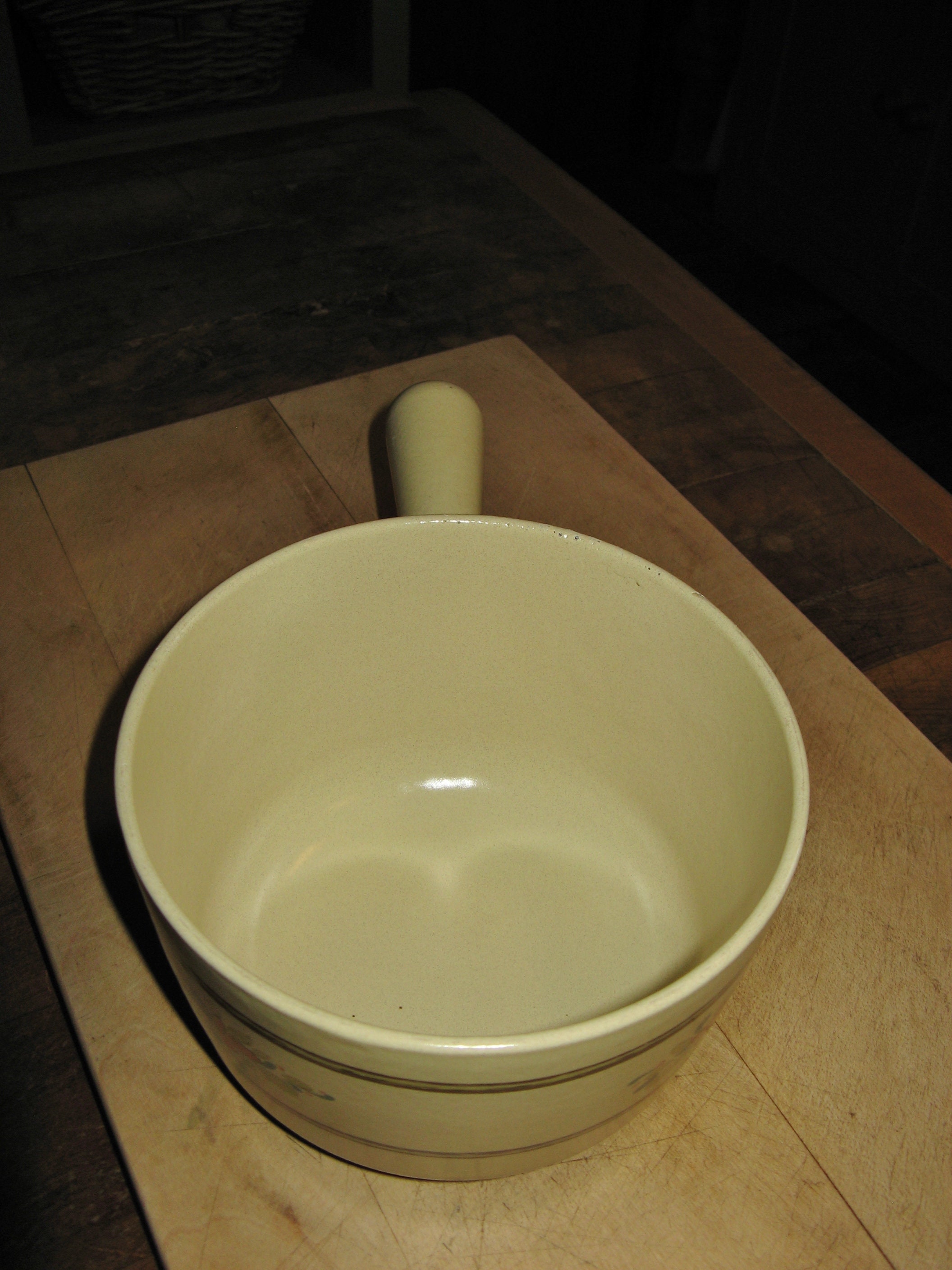 Vintage French Nomar/staub Floral Enameled Cast Iron Fondue - Etsy