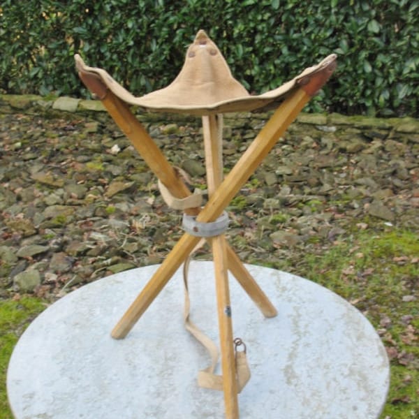 Folding Wood Canvas Stool - Etsy