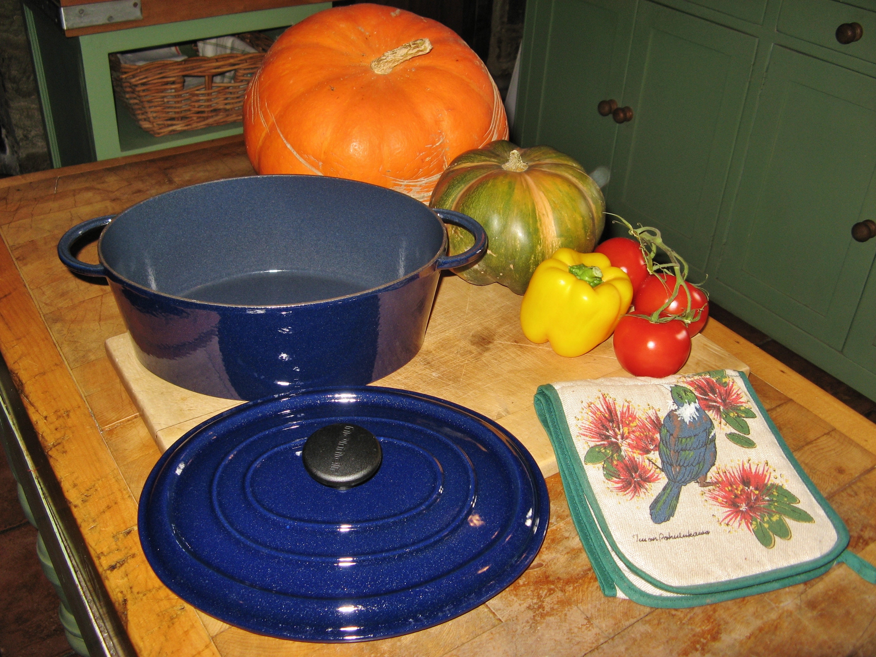 Vintage French Rare Oval Nomar (staub) Dark Blue Sparkly Color Enameled ...