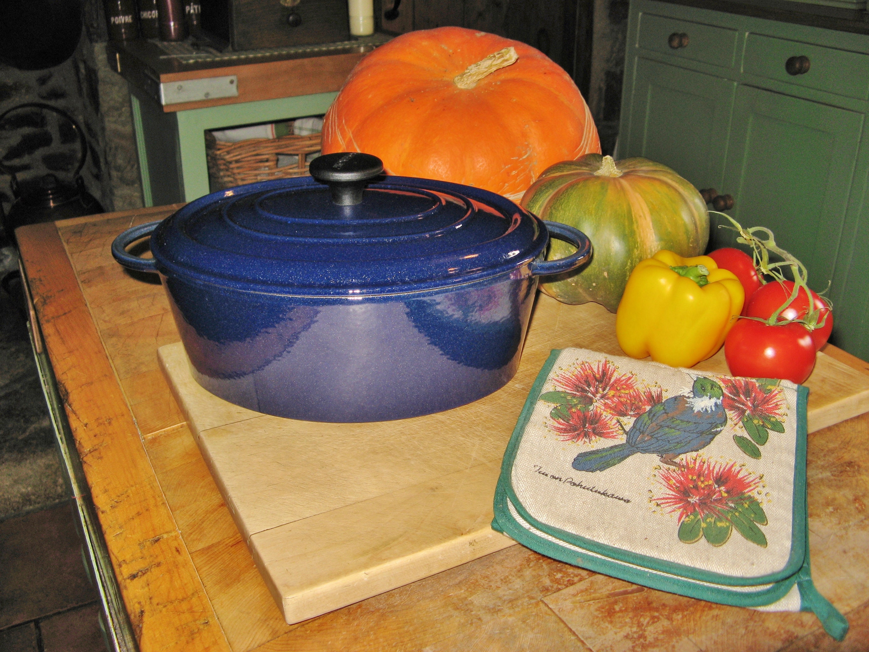 Vintage French Rare Oval Nomar (staub) Dark Blue Sparkly Color Enameled ...