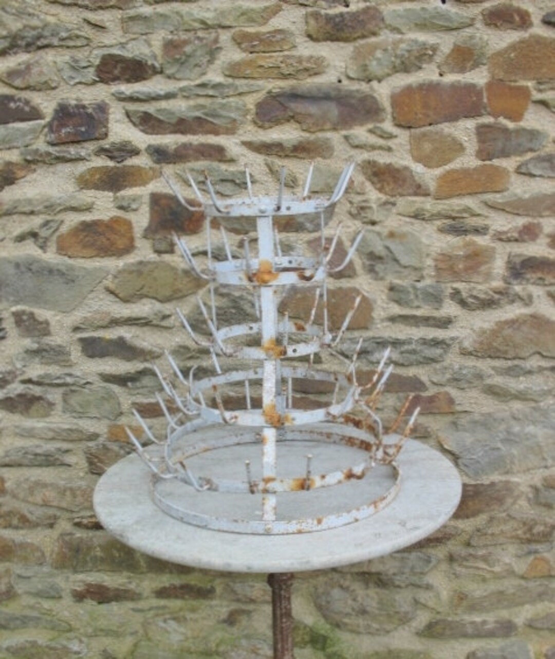 A Nice Old French Metal Champagne / Wine Bottle Drying Rack / Herison ...