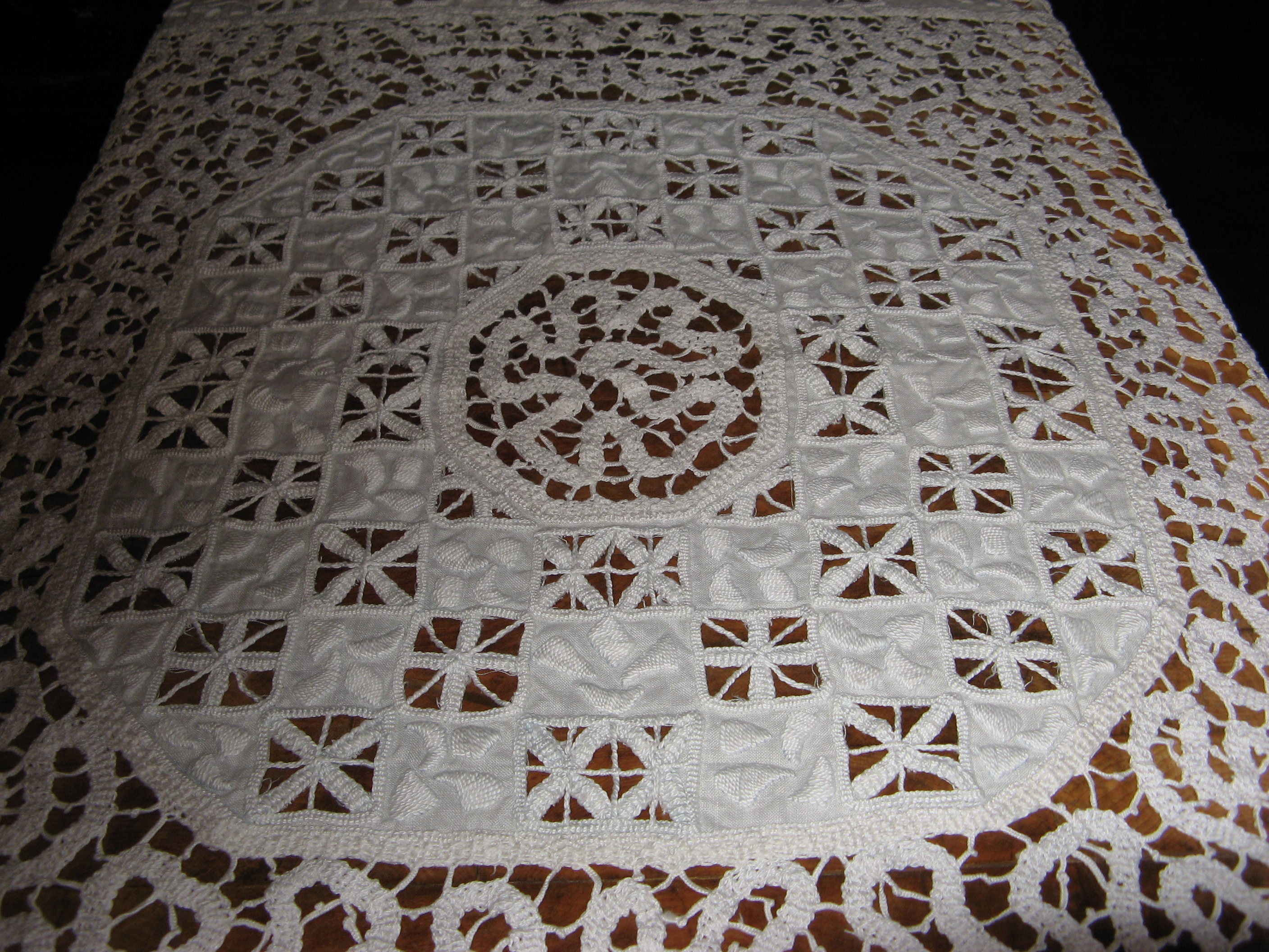 An Amazing Antique French Hand Crochet /Hand Worked Table | Etsy