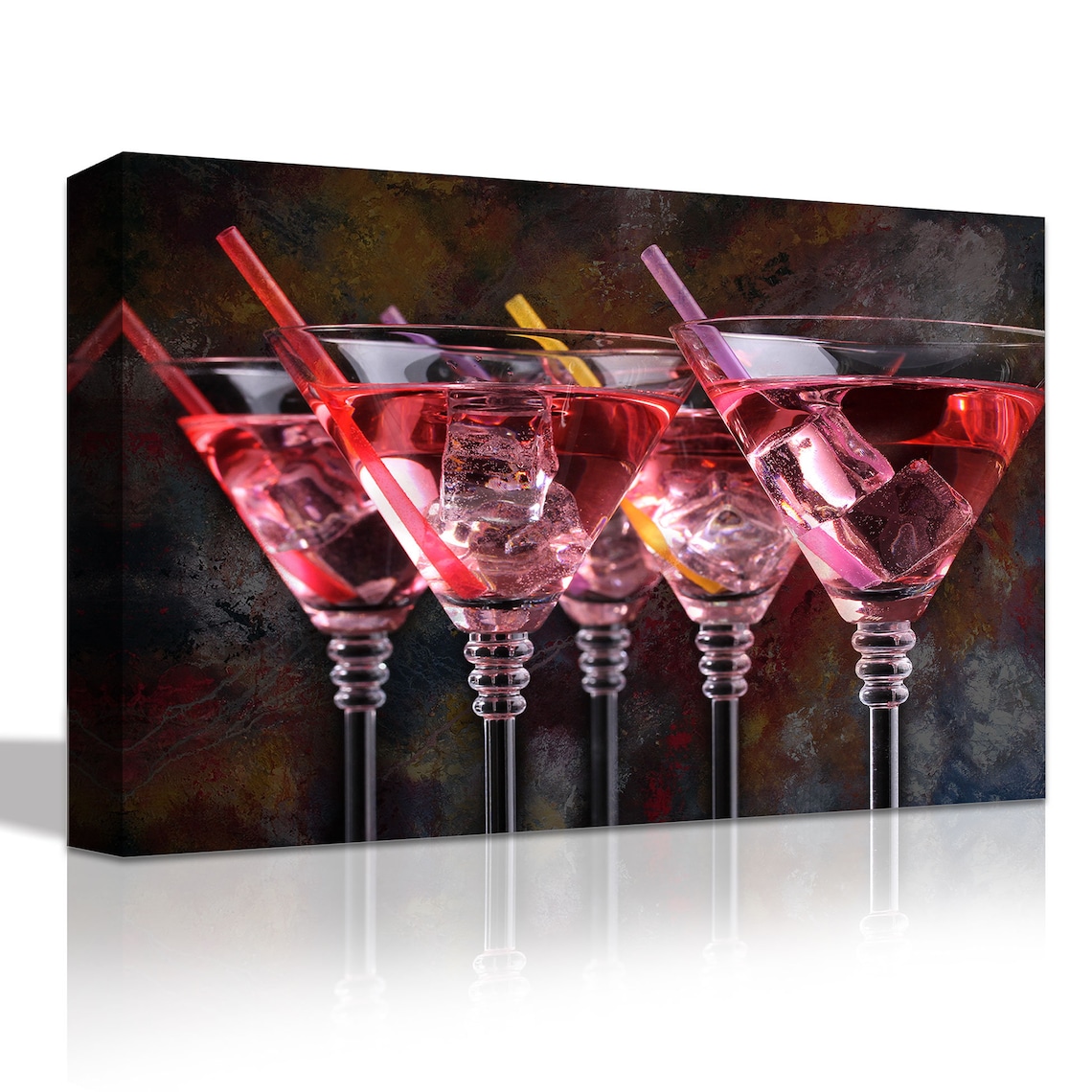 Bar Drinks Wall Art Alcohol Canvas Cocktail Drink Glasses - Etsy