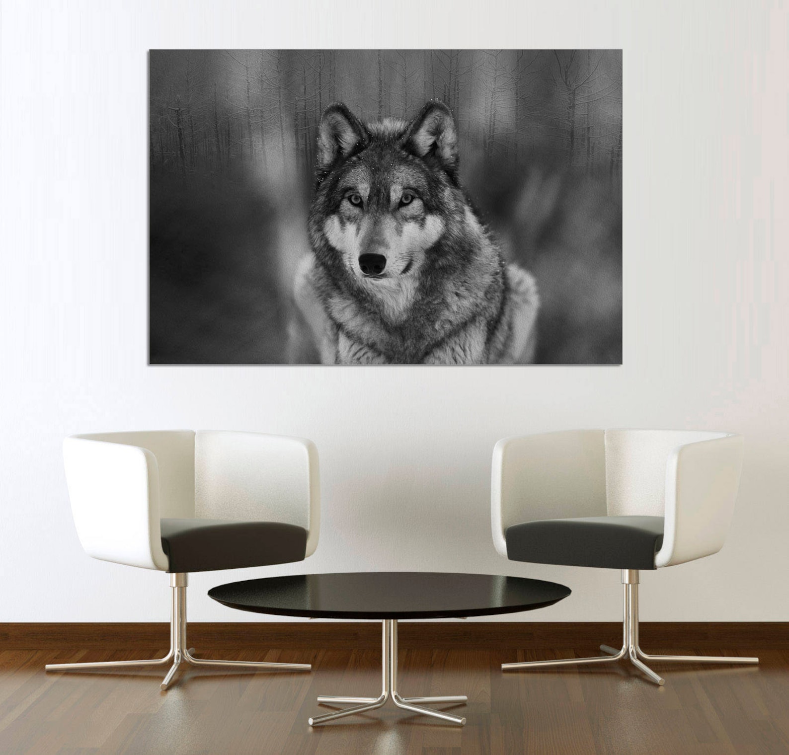Grey Wolf Canvas Print Wolf Wall Art Canvas Print. Wall Art - Etsy
