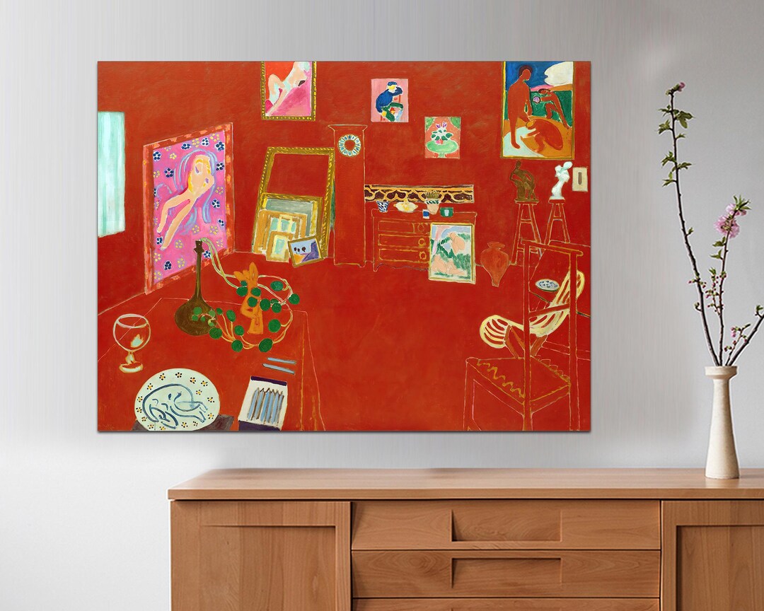 Henri Matisse the Red Studio, Giclée Canvas Print, Modern Wall Art - Etsy
