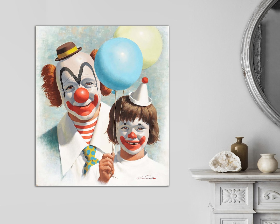 Arthur Sarnoff Clown, Clown Canvas Art, Clown Classic Poster Art, Clown ...