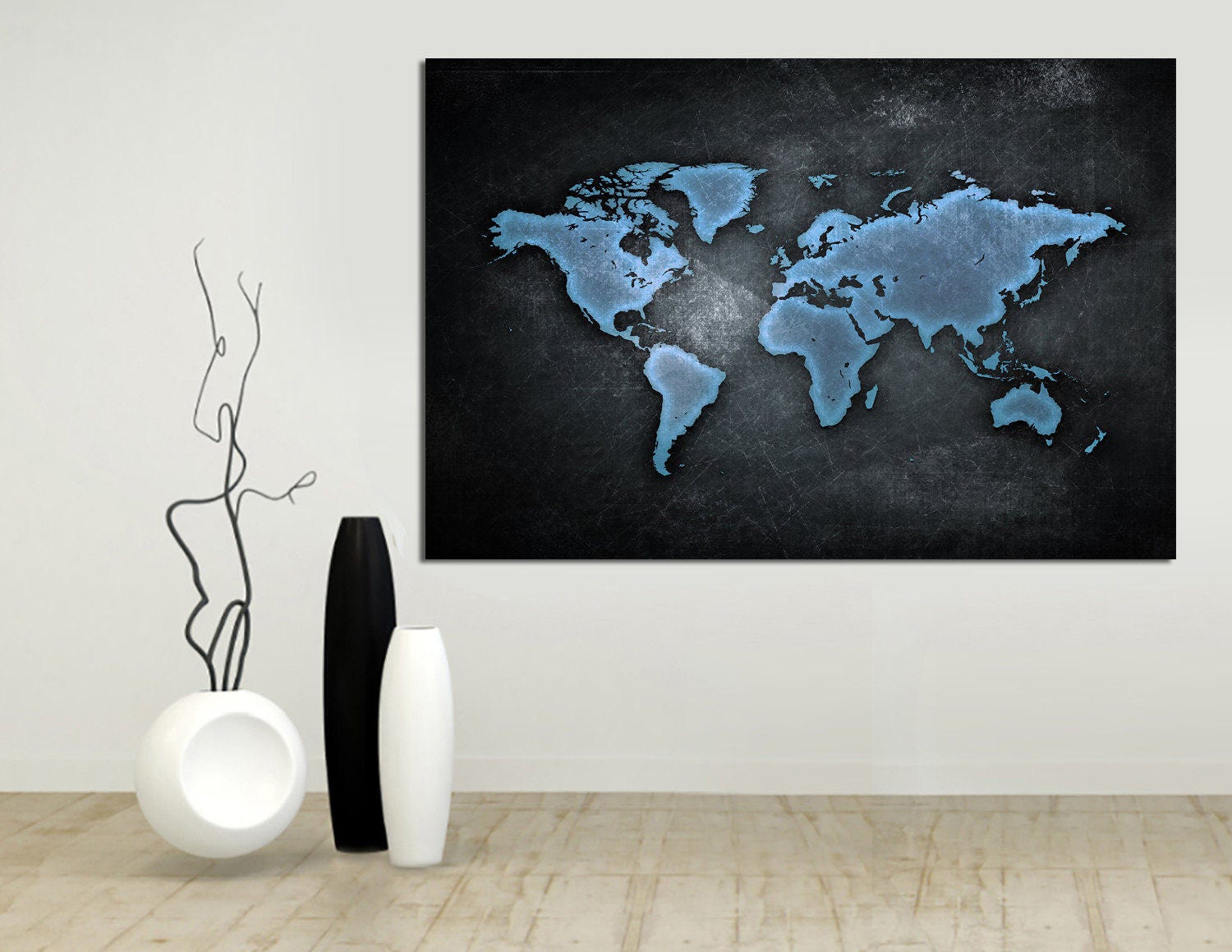 World Map Canvas Print World Map Canvas World Map Large | Etsy