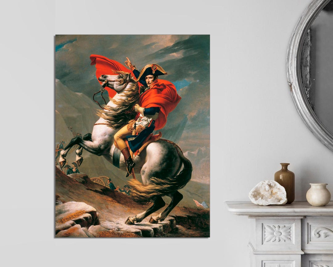 Napoleon Crossing the Alps Canvas Print, French Wall Art - Etsy
