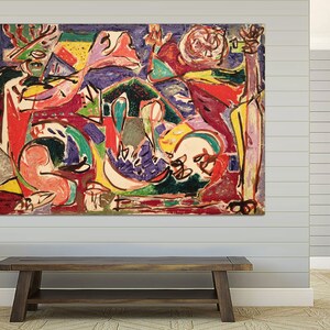 Jackson Pollock 'the Key' Canvas Art Print, Ready to Hang - Etsy