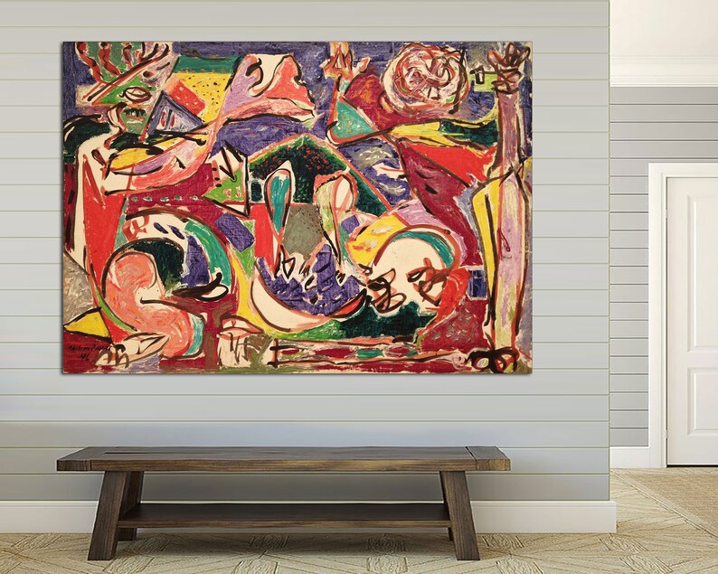Jackson Pollock 'the Key' Canvas Art Print, Ready to Hang - Etsy