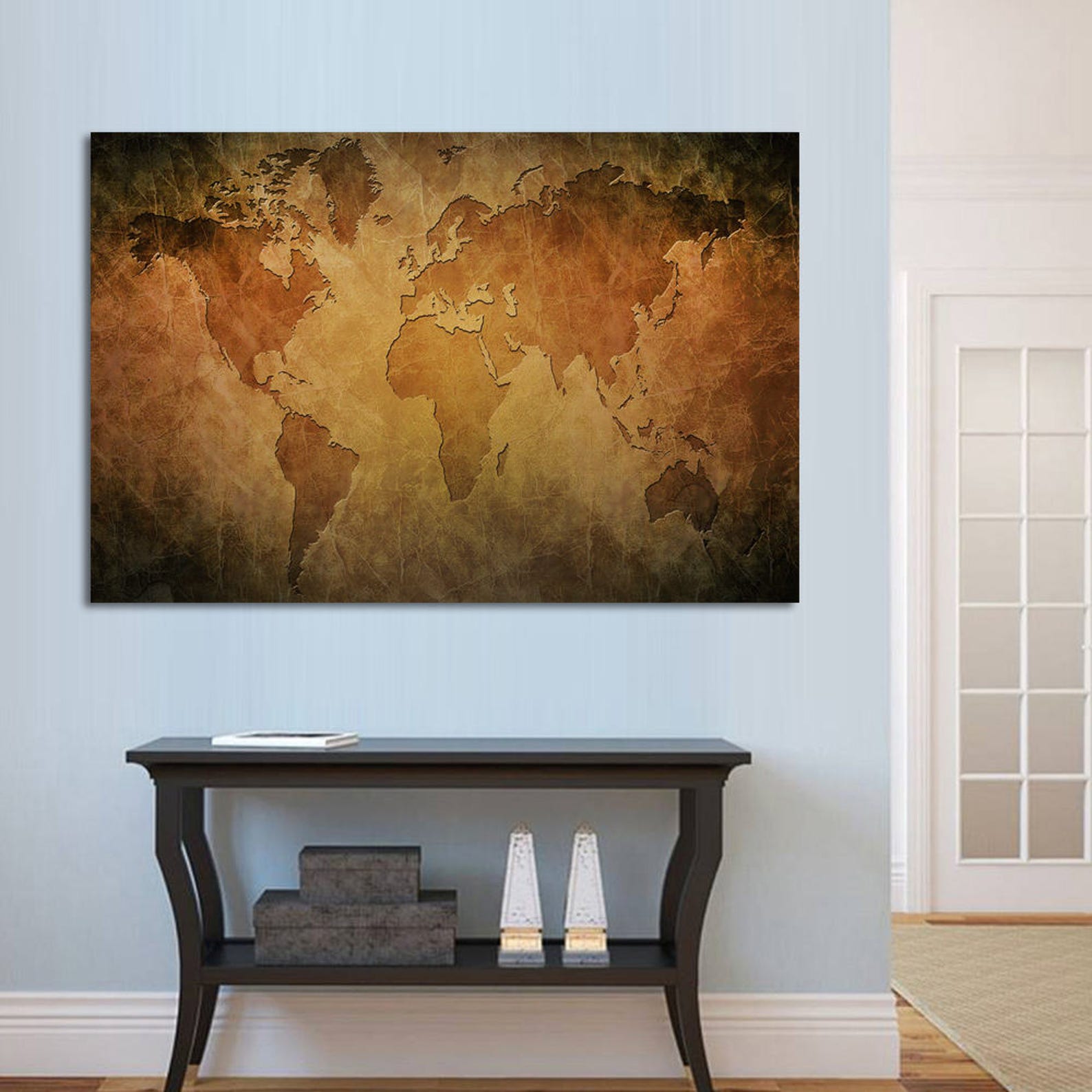 World Map Canvas Print World Map Canvas World Map Large - Etsy