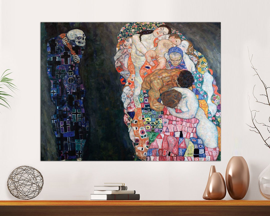 Gustav Klimt, Death and Life 1910 Gustav Klimt Canvas Wall Art Print ...