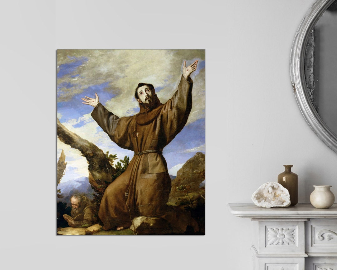 Saint Francis of Assisi Canvas Art Print, Ribera Painting, Religious Decor - Etsy