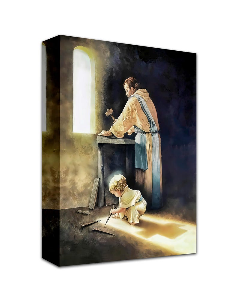 Destiny Young Baby Jesus as a Child Works in Josephs Carpenter Shop ...