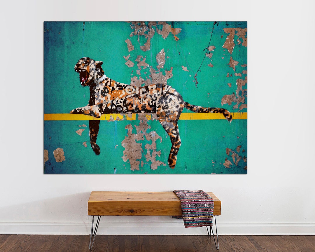 Banksy, Yankee Stadium Tiger , Canvas Wall Street Art Print, Street Art ...