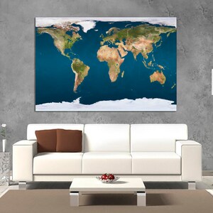 World Map Canvas Print, World Map Canvas, World Map Large Canvas ...