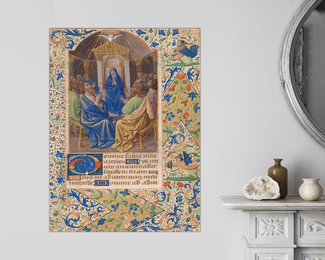 Illuminated Manuscript Reproduction, Canvas Print Resurrection in the ...