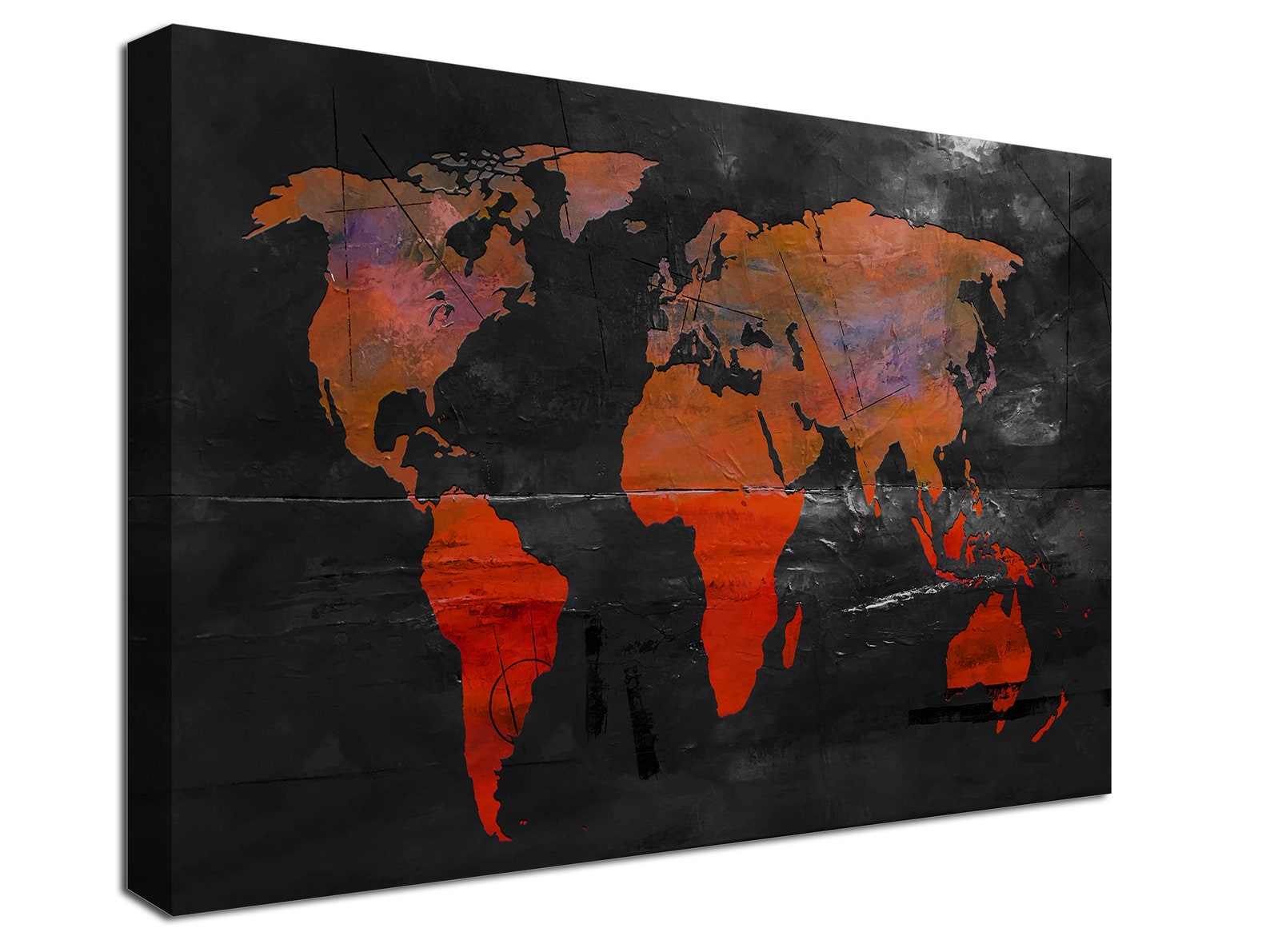 World Map Canvas Print World Map Canvas World Map Large | Etsy