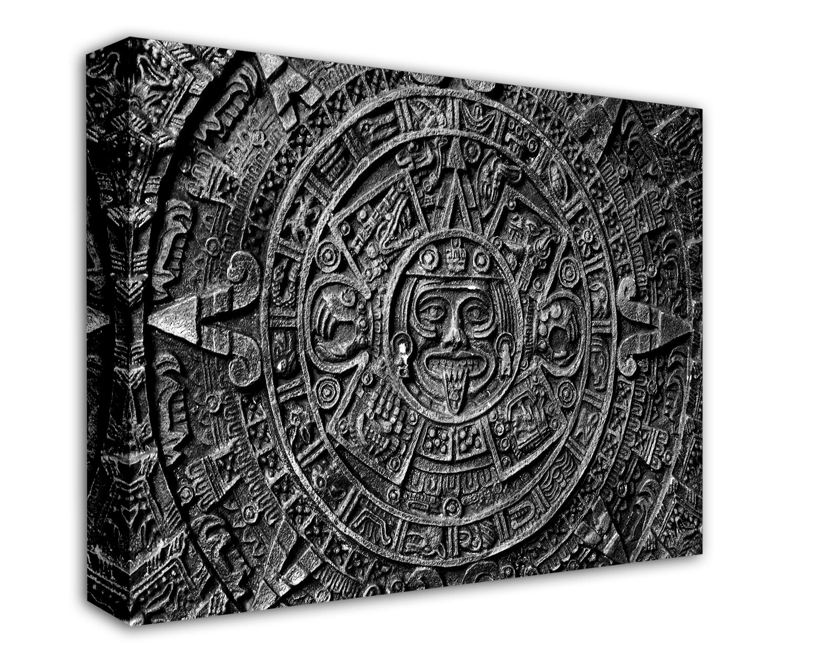 Mexican Artwork Aztec Calendar Mayan Canvas Canvas Wall - Etsy