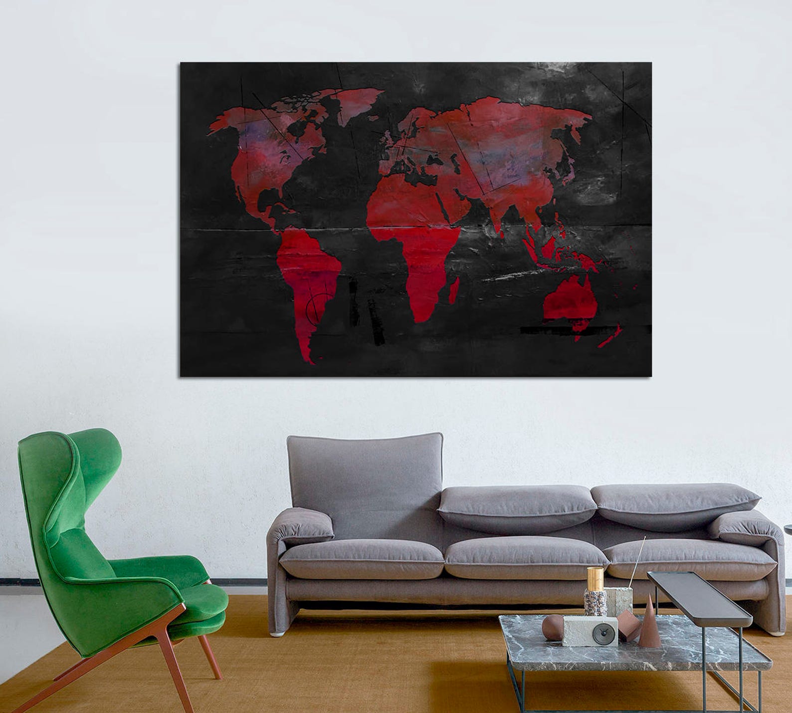 World Map Canvas Print World Map Canvas World Map Large | Etsy