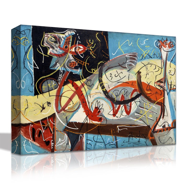 Jackson Pollock Stenographic Figure Canvas Giclée Print, Ready to Hang ...