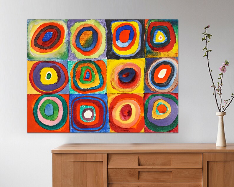 Vassily Kandinsky Color Study Squares With Concentric - Etsy