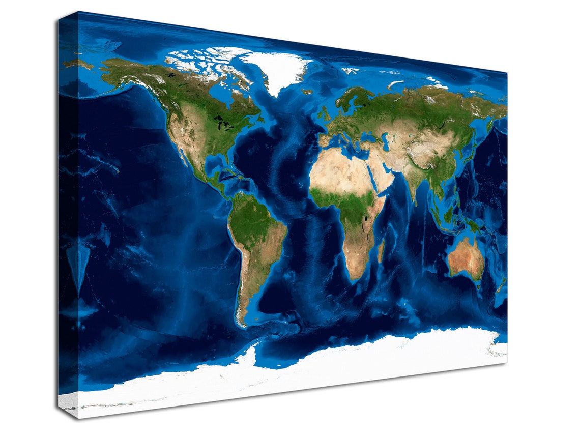 World Map Canvas Print World Map Canvas World Map Large - Etsy