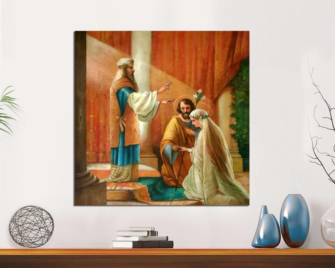 Wedding of Joseph and Mary, Wedding Gift, Anniversary Gift, Holy Wall ...
