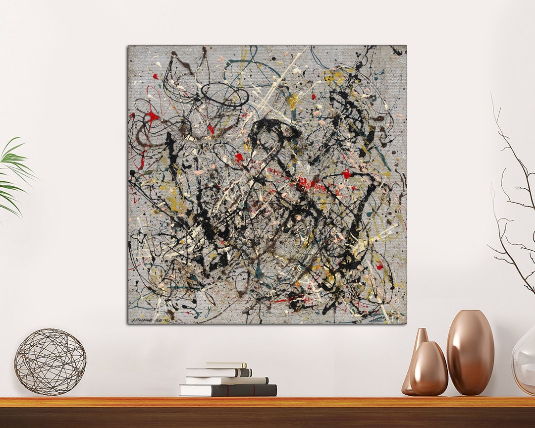 Jackson Pollock Abstract Art, Giclee Canvas Print, Ready to Hang - Etsy