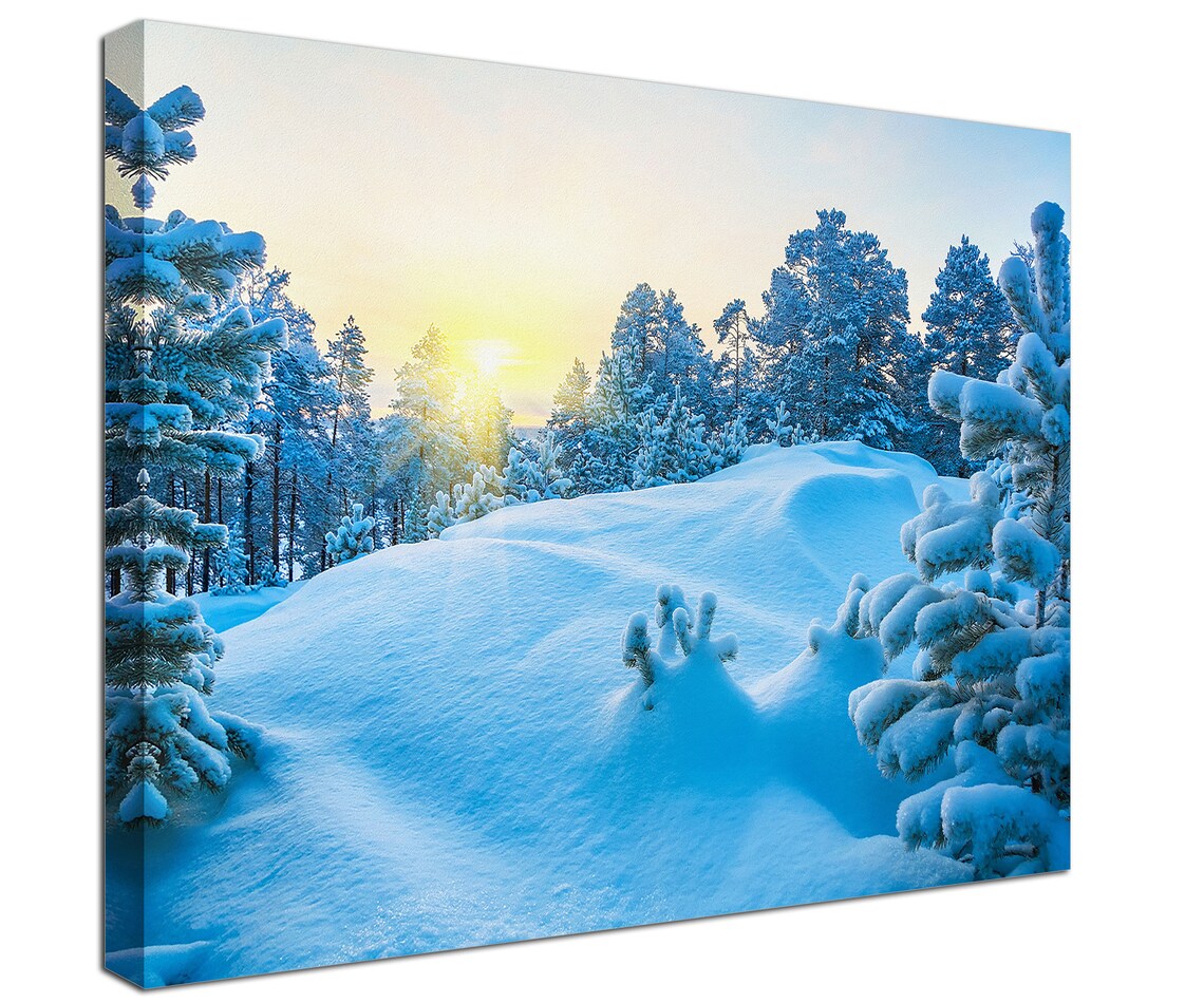 Winter Snow Forest Canvas Print, Ready to Hang - Etsy